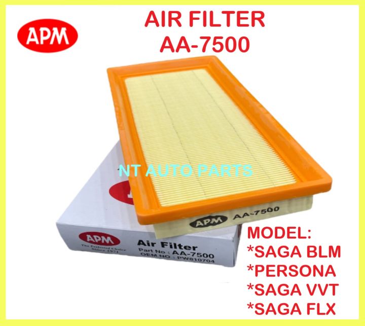 Proton Saga BLM FL FLX VVT / Persona / Iriz / Preve APM Air Filter ...
