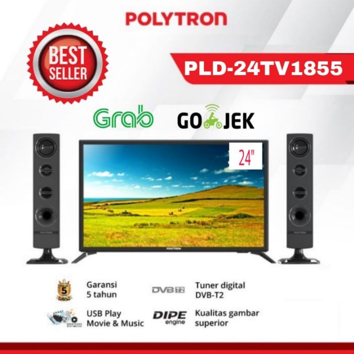 POLYTRON LED TV DIGITAL SPEAKER TOWER 24 INCH PLD-24TV1855 | Lazada ...