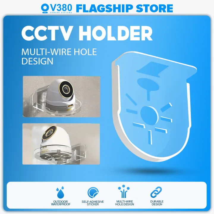 V380 Drill-free Camera Holder Transparent Self-adhesive Wall Mounted ...