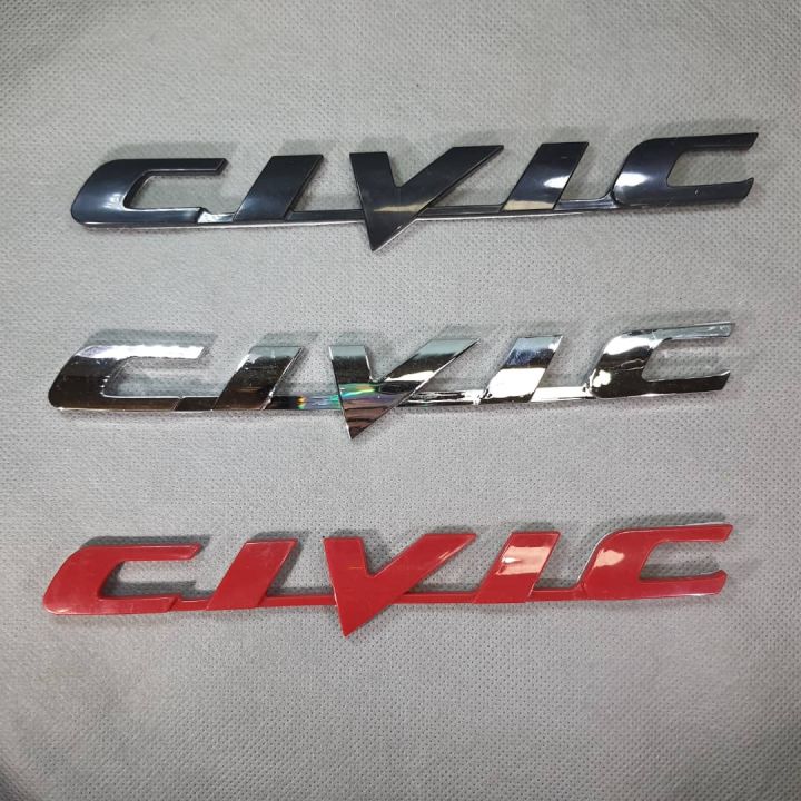 CIVIC logo stocker Honda Civic FD Car Rear Emblem Logo sticker honda ...