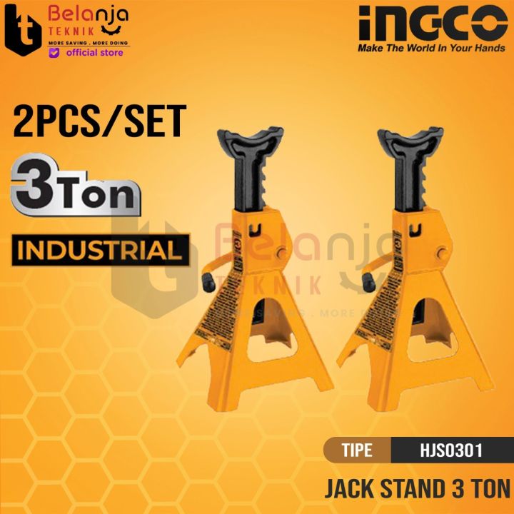 Ingco Jack Stand 3 Ton HJS0301 Tahanan Ganjalan Dongkrak 3Ton 2 Pcs ...