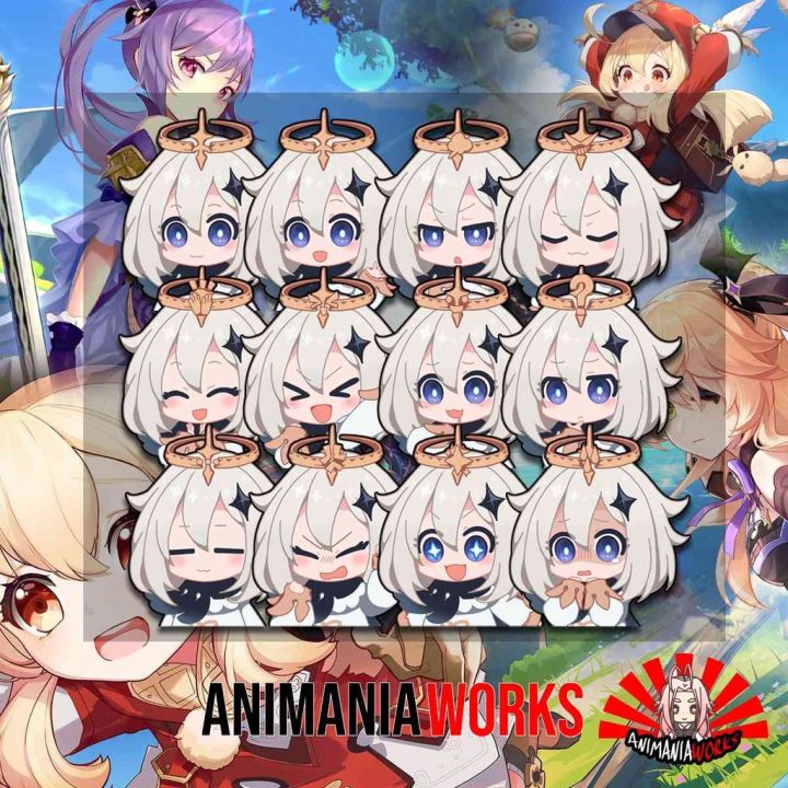 Anime Stickers / Paimon Emoji - Genshin Impact Sticker / Laminated ...