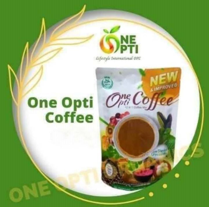 100% AUTHENTIC One Opti Coffee With Stevia SPIRULINA 10 Sachets/Pack ...