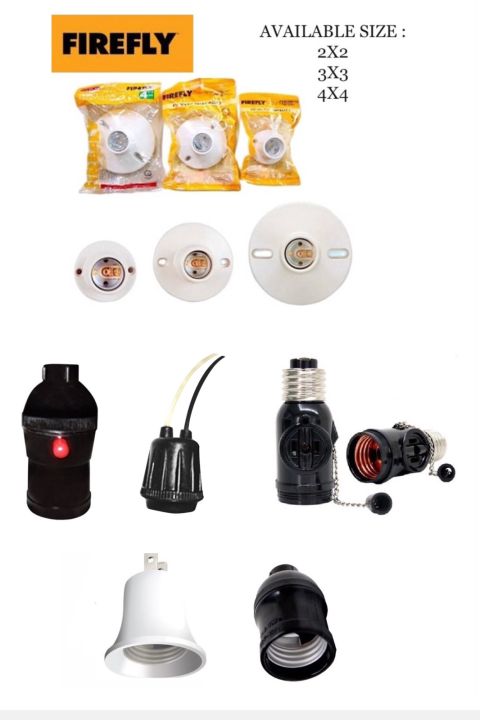 Firefly Ceiling Receptacle & Firefly Bulb Sockets/Push Through Socket ...