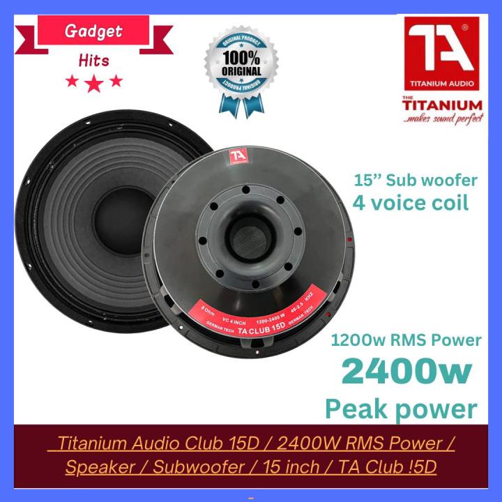 Titanium Audio Club 18D / 1500W RMS Power / 5.5 inch Voice Coil / Sub ...