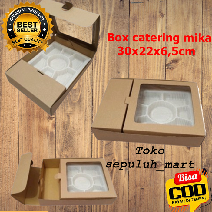 Box catering mika 22x22/box kotak nasi/dus kotak nasi kekinian/dus ...