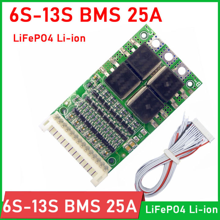 Bảng Bảo Vệ Pin Lithium Li-ion LiFePO4 6S ~ 13S 25A BMS 24V 36V 48V 7S ...