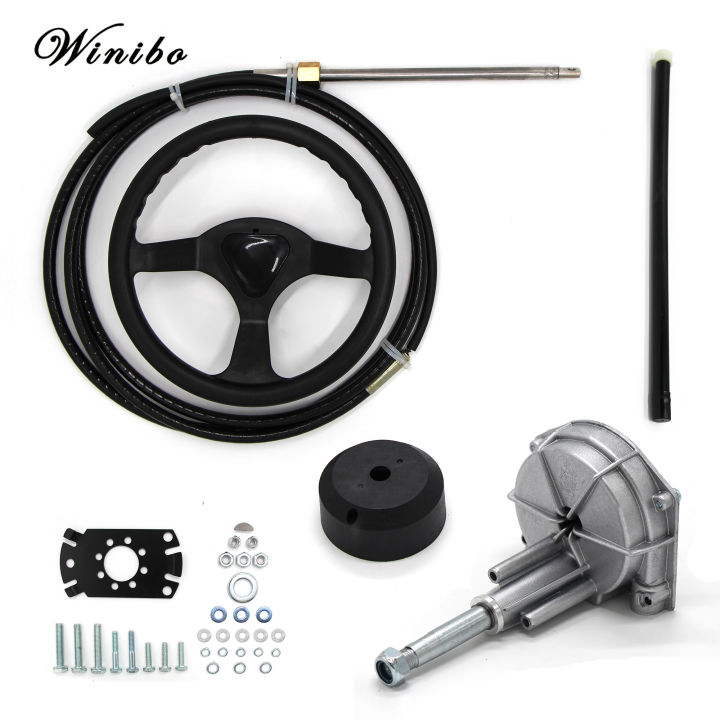 Winibo Marine Outboard Rotary Steering Kit 10-24 Feet Boat Steering kit ...