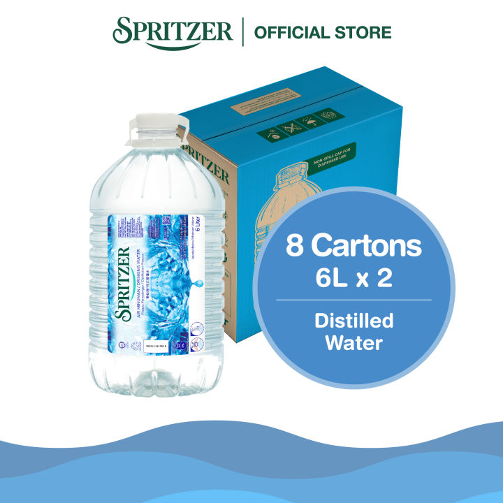Spritzer Distilled Water - 8 Cartons Bundle (6L X 2) | Lazada