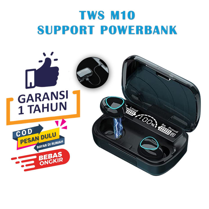 Headset Bluetooth TWS F9 v.5.2 F9-5 V5.0 M10 M19 M36-2 V5.1 GAMING Earphone Stereo Digital ...