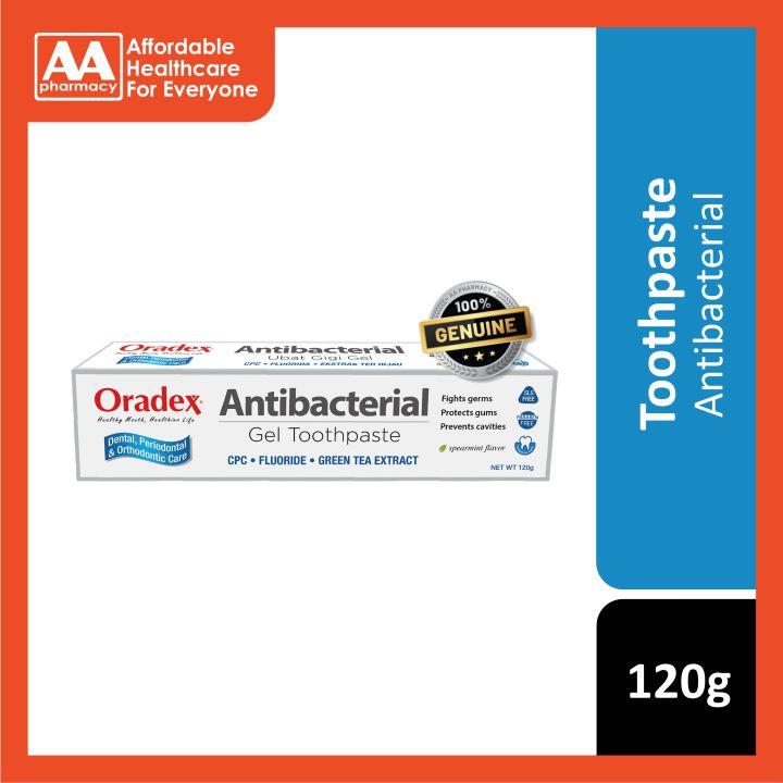 Oradex Antibacterial Gel Toothpaste 120g | Lazada