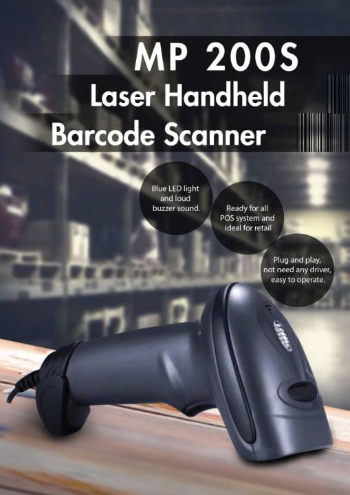 🇲🇾Ready Stock 🇲🇾HENEX MP200S-1D- USB Barcode Scanner | Lazada