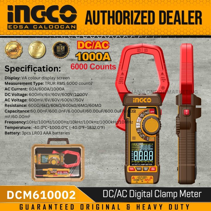 INGCO DCM610002 AC/DC Digital Clamp Meter | Lazada PH