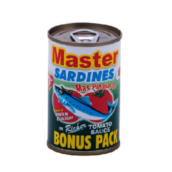 Master Sardines In Tomato Sauce Bonus Pack 155g | Lazada PH