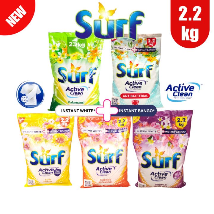 DP New Surf Active Clean Technology Powder Detergent Instant White ...