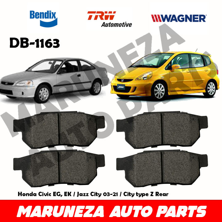 Brake Pads DB1163 Honda Civic EG EK / City Type Z / City-Jazz 03-21 ...