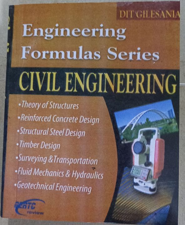 CIVIL ENGINEERING formulas by Gilesania. | Lazada PH