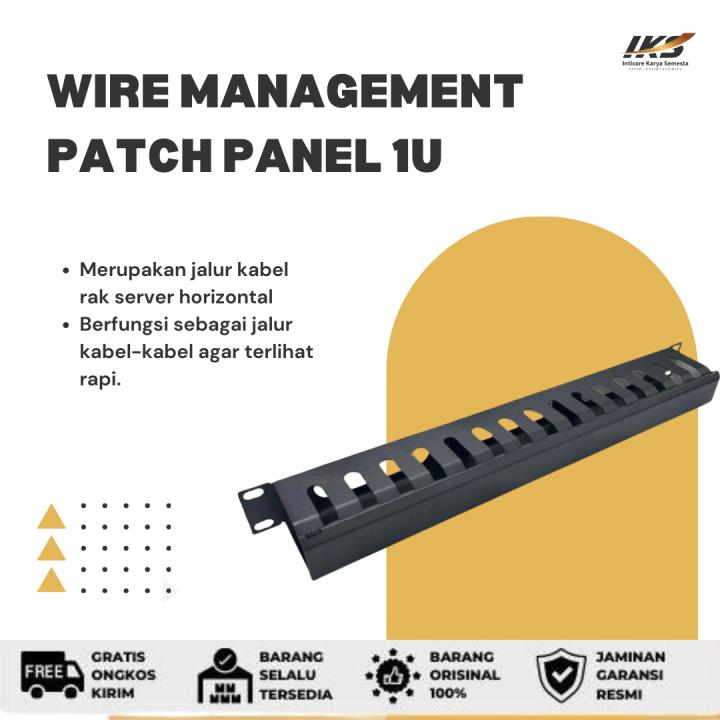 Wire Management Patch Panel 1U / Panel Managemen Kabel Rack Server | Lazada Indonesia