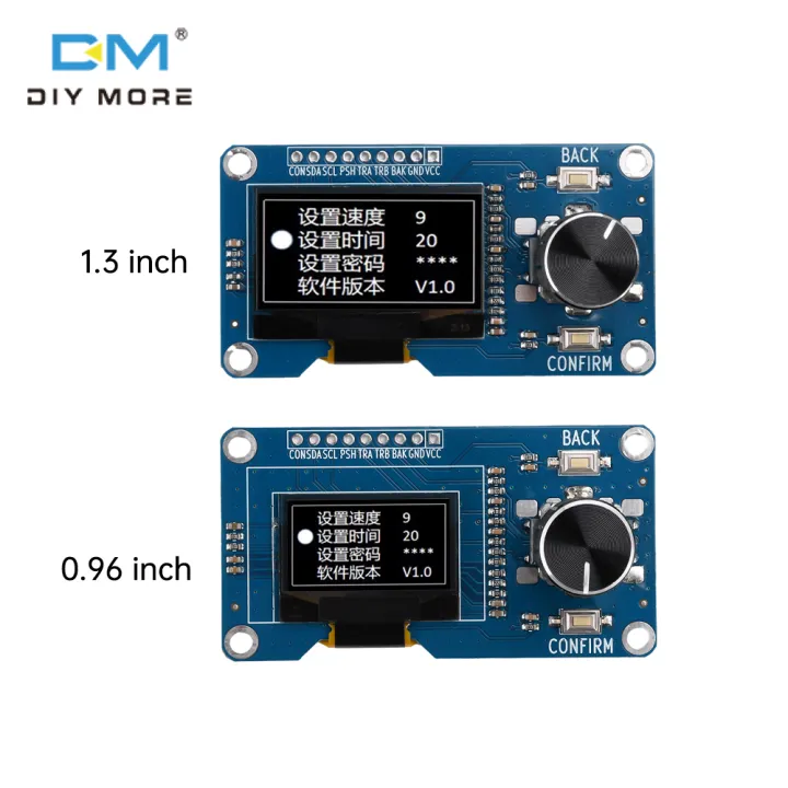 diymore 0.96/1.3-inch OLED display EC11 rotary encoder module IIC ...