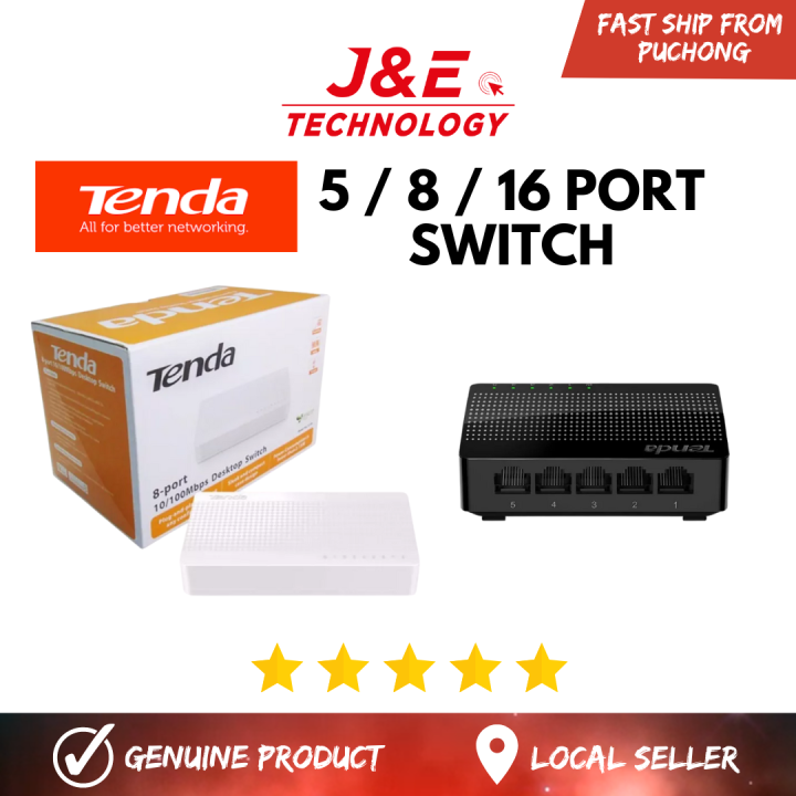TENDA 5 PORT / 8 PORT / 16 PORT DESKTOP NETIWOKRING SWITCH CCTV PC ...