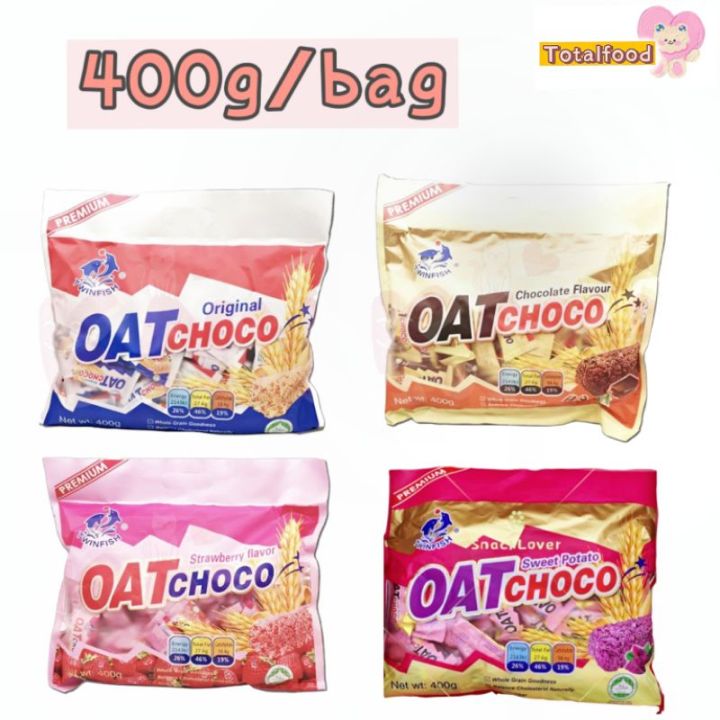 400g TwinFish Premium Oat Choco [Original / Chocolate / Strawberry / Sweet Potato] | Lazada