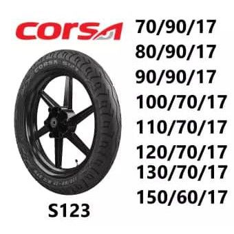 ☉TAYAR CORSA S123 TOURING TUBELESS TYRE 7090-17 8090-17 9090-17 10070 ...