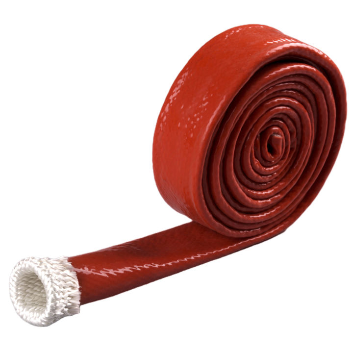 Heat Shielded Fireproof Cable Sleeve Thermo Silicone Coated Fiberglass ...