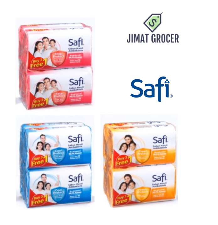 Safi Anti Bacterial Bar Soap Sabun 100g (4's) | Lazada
