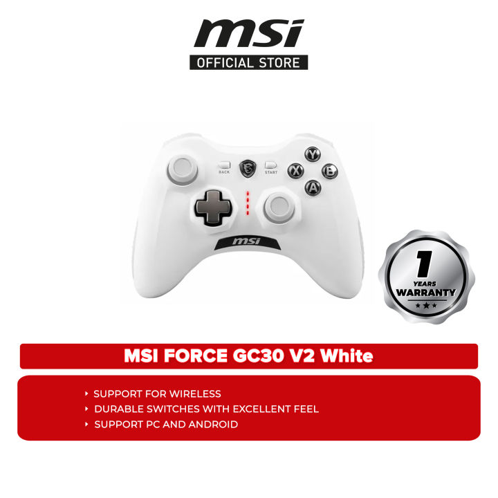 MSI FORCE GC30 V2 Wireless Gaming Controller White | Lazada