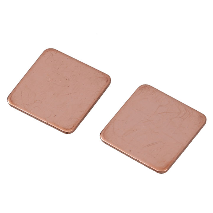 2 x 0.8mm Thick Heatsink Thermal Pad Copper Shim for Laptop CPU GPU ...