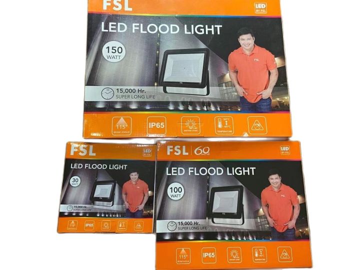 FSL LED FLOOD LIGHT IP65 50Watts FSF809A1 ⚡ | Lazada PH