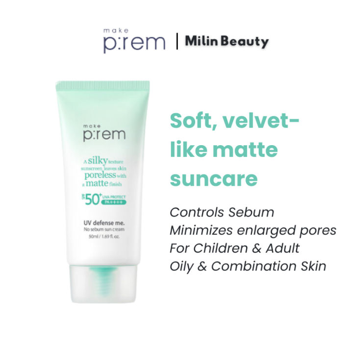 Make Prem UV Defense Me. No Sebum Sun Cream 50ml | Lazada