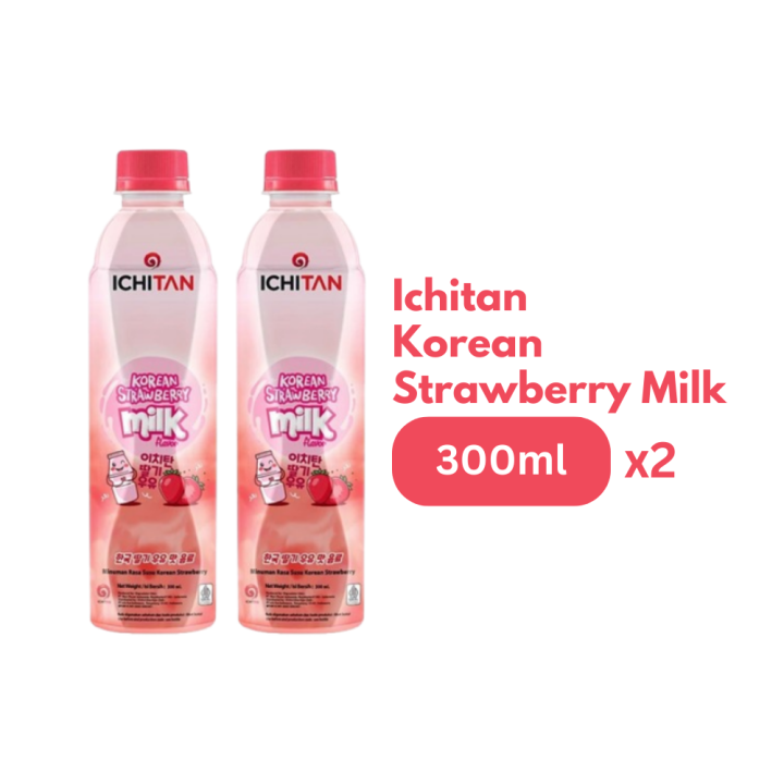 [Paket isi 2] Ichitan Korean Strawberry Milk Botol 300ml | Lazada Indonesia