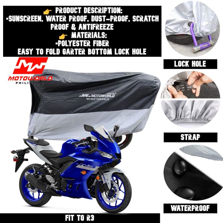 YAMAHA R3 MOTOR COVER waterproof MOTOWORLD | Lazada PH