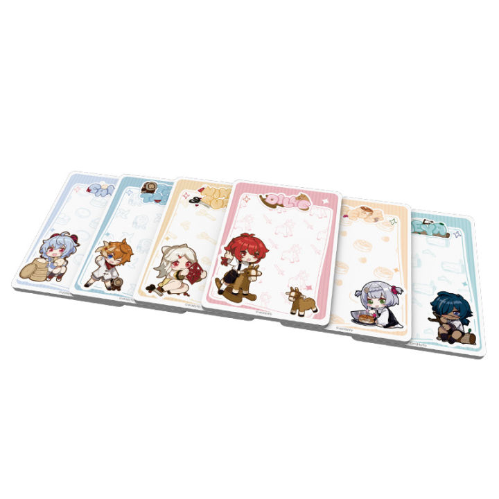 Anime Cartoon Sticky Notes Game Genshin Impact Cosplay Diy Memo Pad ...