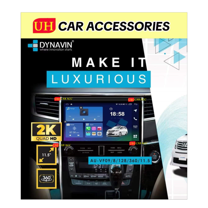 DYNAVIN TOYOTA VELLFIRE ALPHARD ANH20 2008 - 2014 11.5 INCH 2K 4G 8+128 ...