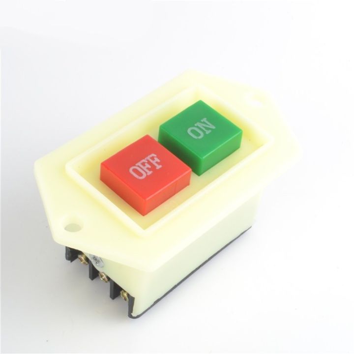 AC 220/380V 10A 6 Terminals ON/OFF Motor Control Rectangle Plastic Push ...