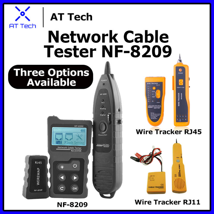 AT Tech Wire Tracker Network Cable Tester, Continuity Testing, Length ...