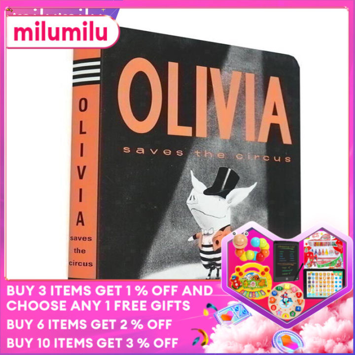 milumilu Olivia Saves The Circus Board Book Colouring English Activity ...