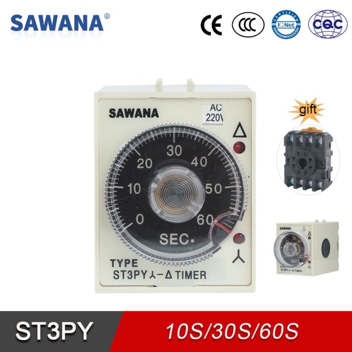 Time Relay Digital Timer ST3PY AC220V 110V 380V DC 24V delaying of star ...