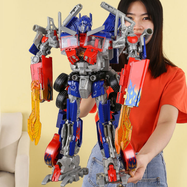 Genuine oversized transformers toys alloy robot robot hand-made model ...