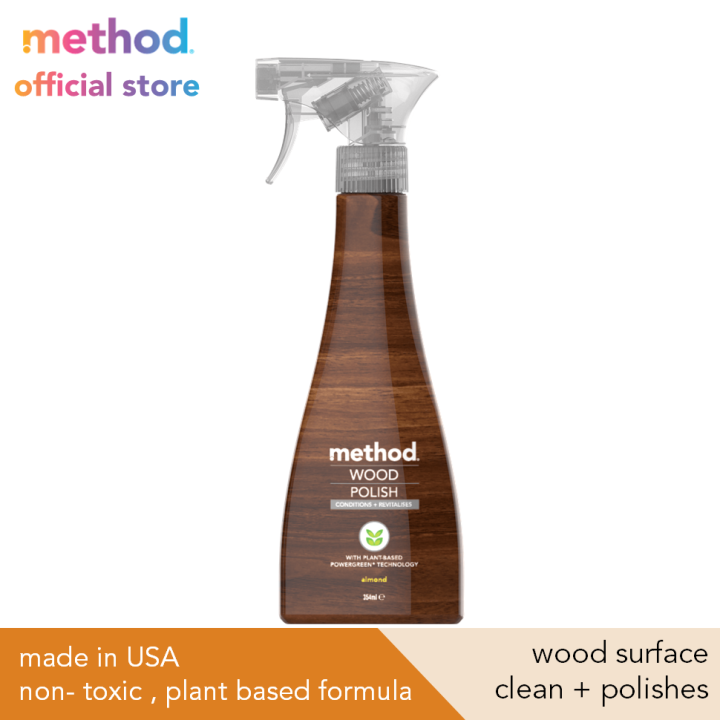 METHOD WOOD POLISH N SHINE SPRAY Almond 414ml (14OZ) | Lazada
