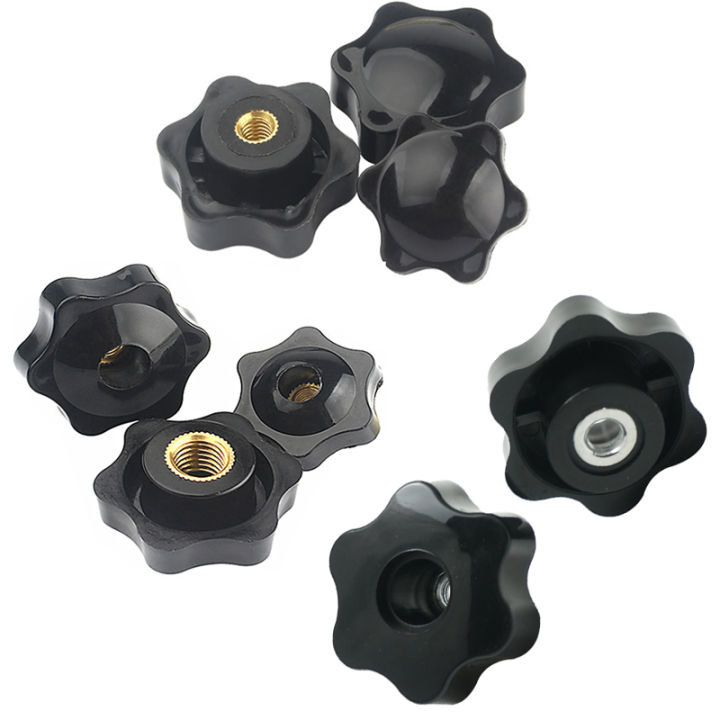M4 M5 M6 M8 M10 M12 Plum Bakelite Hand Tighten Nuts Handle Thread Star ...