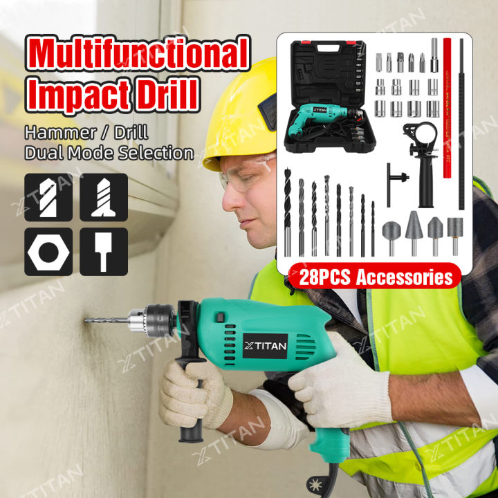 【Drill & Grinder Set】33pcs Concrete Impact Drill 2 Model Electric ...