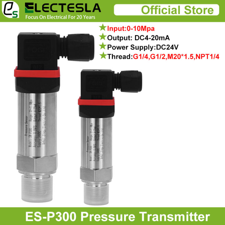 P300 Pressure Transducer 4-20mA 10V 5V RS485 Output Optional G1/4 G1/2 M20*1.5 Connector for 0 ...