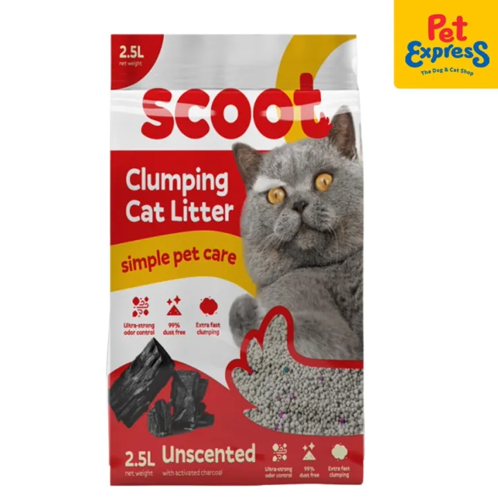Scoot Clumping Unscented Activated Charcoal Cat Litter 2.5L | Lazada PH