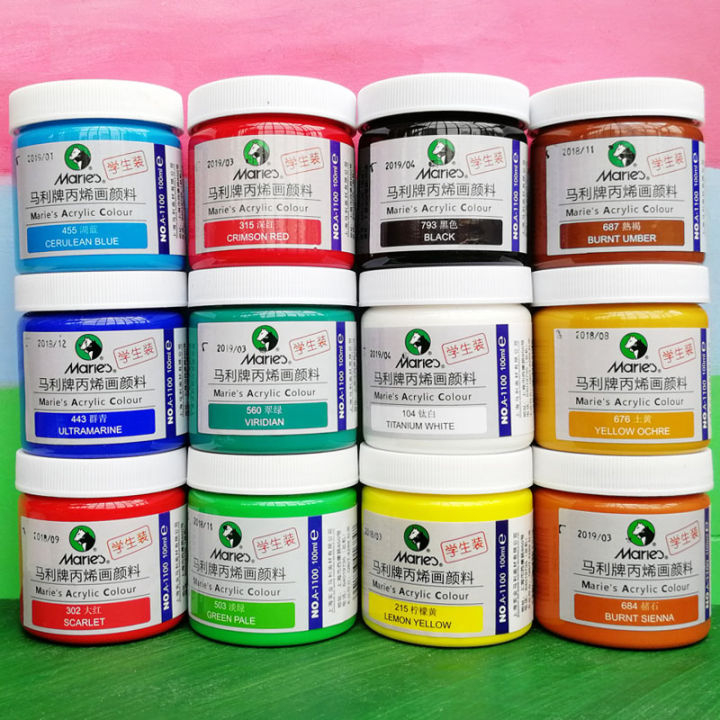 Marie's Acrylic Colour 100 ml Waterproof Paint Arcylic Colors Cat ...