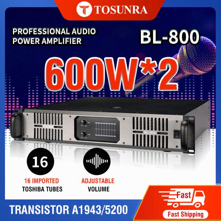 TOSUNRA BL-800 PURE COPPER POWER AMPLIFIER 600W*2 | Lazada PH