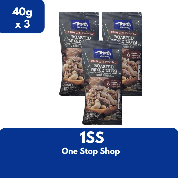 Meadows Truffle Flavored Roasted Mixed Nuts, 40g set of 3 | Lazada PH