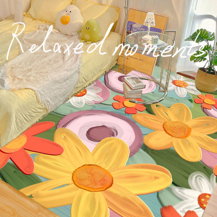 Cute Carpet Ins Style Girl Bedroom Beiside Carpet Study Cloakroom ...